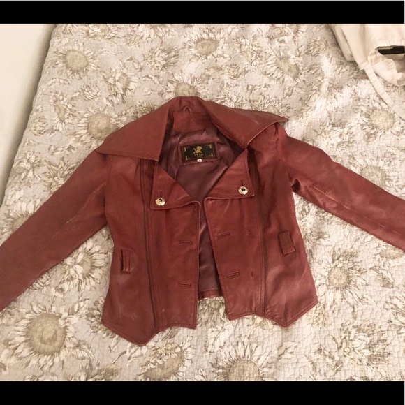 Vintage | Jackets & Coats | Red Vintage Italian Leather Jacket | Poshmark